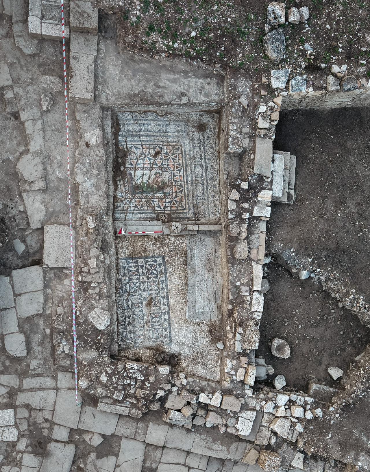Rare river god mosaic uncovered in Türkiye's ancient city of Aspendos ...